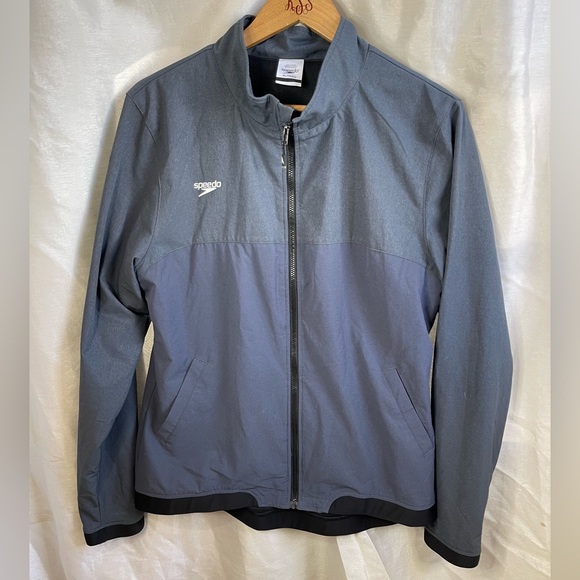 Speedo | Jackets & Coats | Speedo Grey Black Zip Up Swim Winter ...